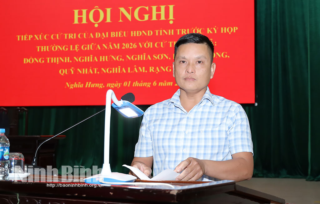 Các Tổ đại biểu HĐND tỉnh tiếp xúc cử tri trước Kỳ họp thường lệ giữa ...